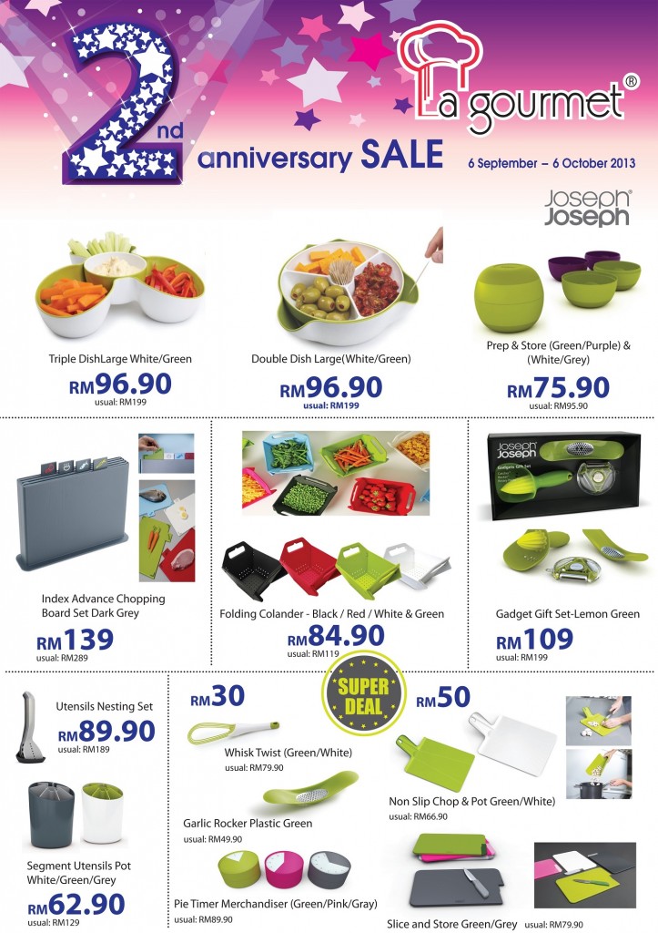 La gourmet 2nd Anniversary Sale Now Till 6 October 2013 – Katrin BJ Sdn Bhd